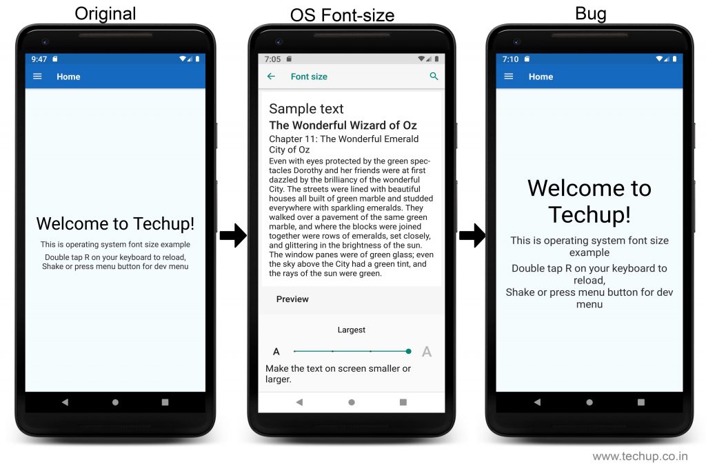 React native Getting OS Font size When It Increase From Phone Settings