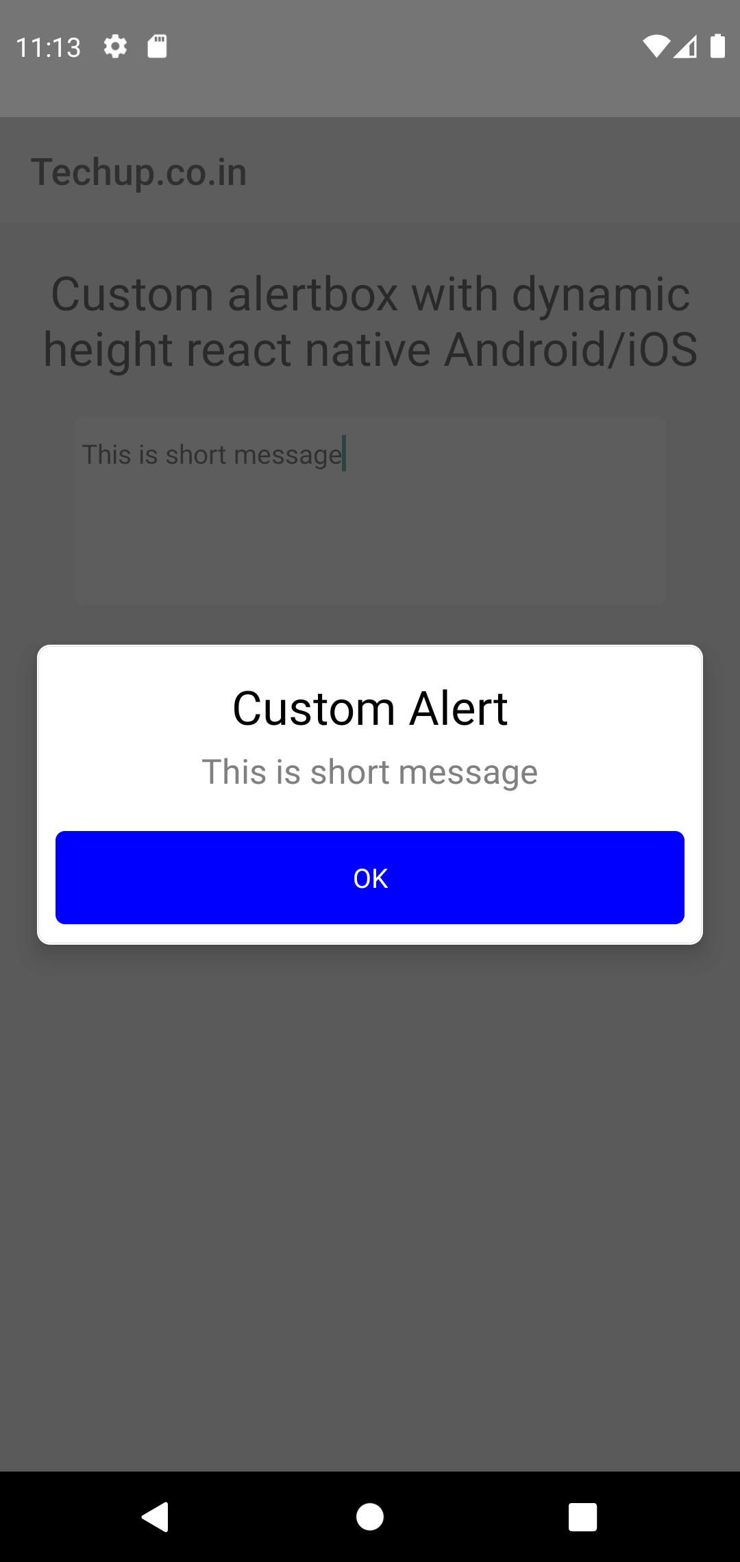 How to add dynamic height to modal react native - Techup