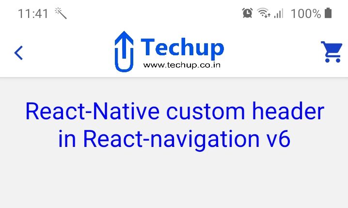 How to add custom header in react native - Techup